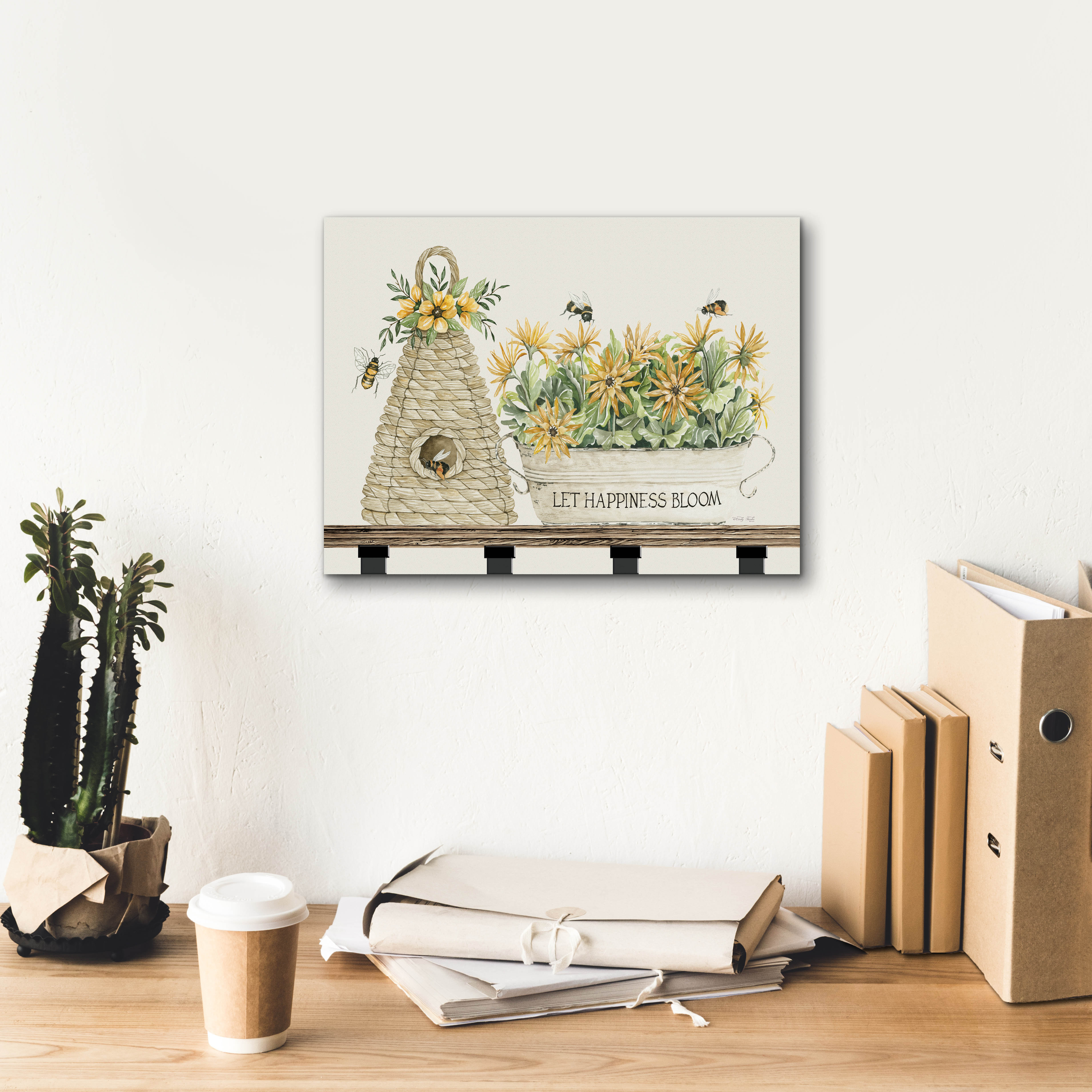 August Grove® " Let Happiness Bloom Bee Hive " by Cindy Jacobs | Wayfair